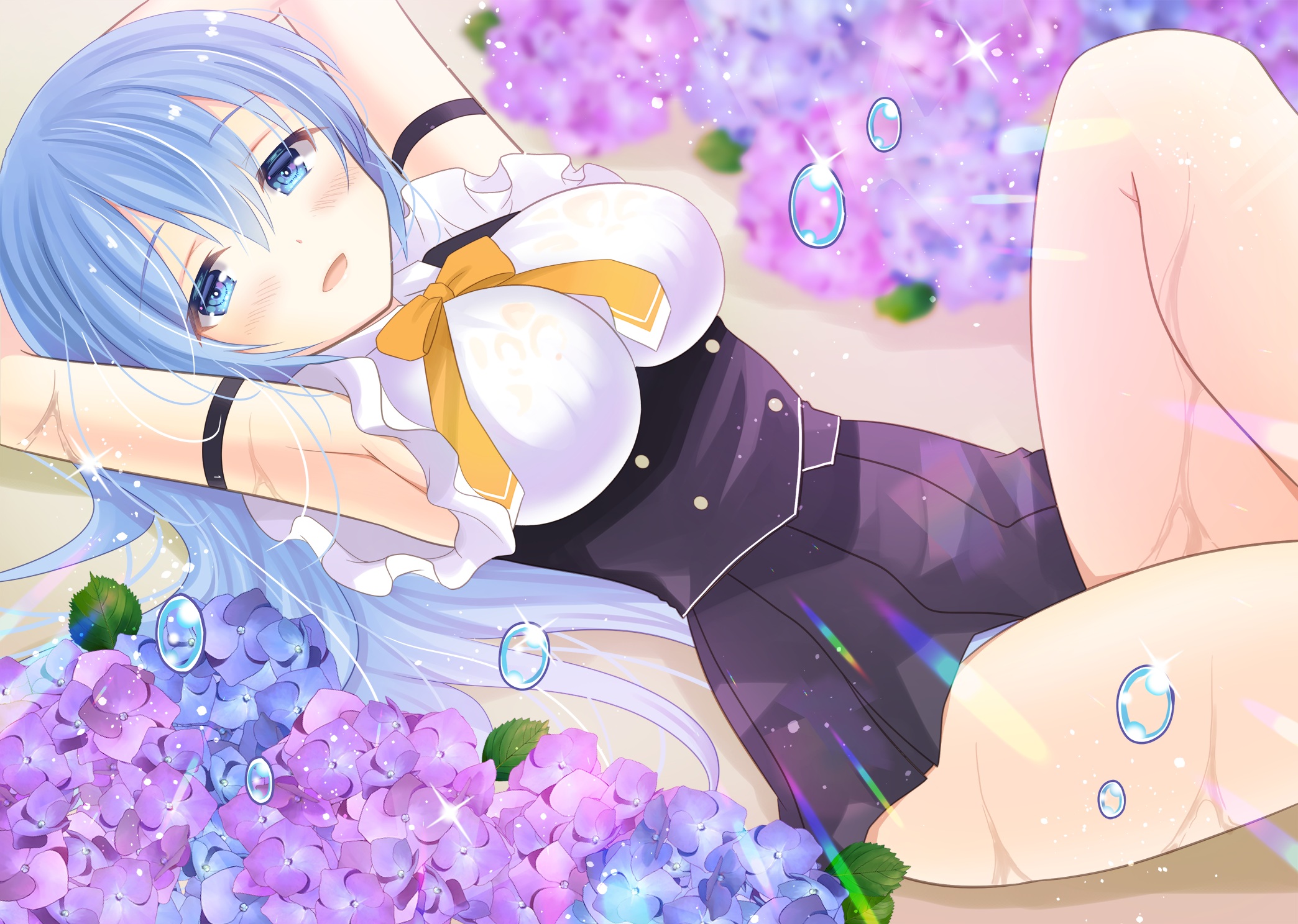 uonuma yuu emori miku project emori miku see through seifuku wet wet clothes | #641021 | yande.re